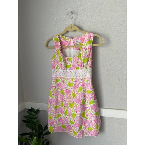 Lilly Pulitzer | Dresses | Vintage Lilly Pulitzer Tiger Lace Mini Dress ...